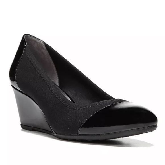 Life Stride | Shoes | Nwt Lifestride Juliana Black Wedge Womens Pump ...